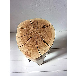 Ski Lodge Table, Rustic Nightstand, Barn Wood Furniture, Stump Table, Small Round Table