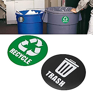 18Pcs Trash Sign, Environmental Label Recycle Trash Decal Stickers SelfAdhesive Waterproof Trash Can Decor
