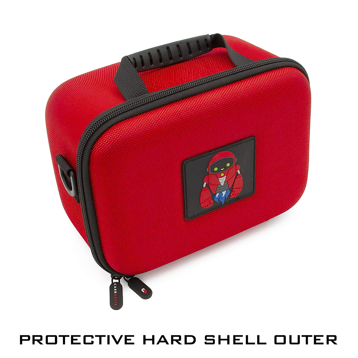 CASEMATIX Hard Shell Travel Case Compatible with Nintendo Switch Mario Kart Live Home Circuit Kart - Carrying Case with Shoulder Strap and Padded Divider, Red