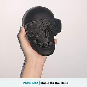 VIGROS Skull Speaker, Portable Bluetooth Speakers Unique Speaker 8W Output Bass Stereo Compatible for Desktop PC/Laptop/Mobile Phone/MP3/MP4 Player for Halloween Decorations for Gift Party