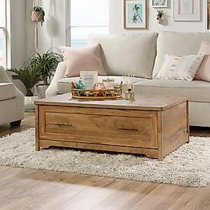 Sauder Coral Cape Coffee Table, L: 42.44" x W: 29.25" x H: 16.50", Sindoori Mango Finish