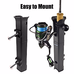 AMURS 6Pcs Fishing Rod Holders,Wall Mounted Rod Holder Boat Rod Holders with 6inch Ball Bungee Cords and Screws