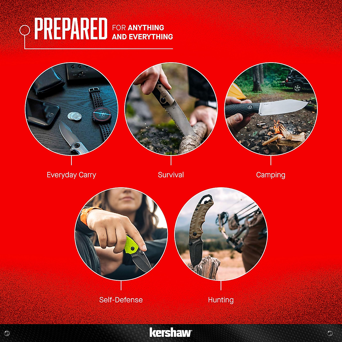 Kershaw Blur Olive and Black Pocket Knife, 3.4” Stainless Steel Blade with Assisted Opening, Olive Aluminum Handle with Deep-Carry Pocketclip, Small Folding Knife