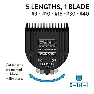 WAHL Professional Animal 5-in-1 Diamond Blade Arco, Bravura, Chromado, Creativa, Figura, and Motion Pet, Dog, and Horse Clippers (#41854-7526)