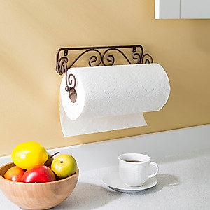 Home Basics Bronze Wall Mounted Paper Towel Holder 12 x 3 x 5 inches
