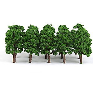 LoveinDIY 100pcs Plastic Model Trees N Scale Train Street Layout Railway Landscape 8cm