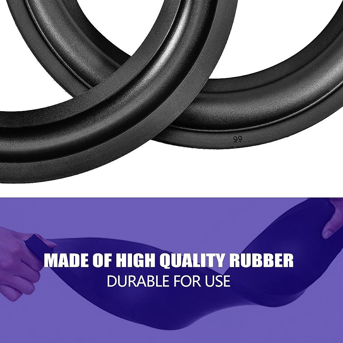 2pcs 6 inch Perforated Rubber Speaker Foam Edge Surround Rings Replacement Parts for Speaker Repair or DIY