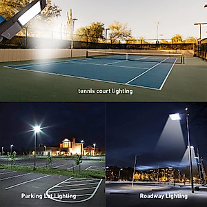 150W LED Parking Lot Lights, 450W MH Equiv. 21000LM LED Shoebox Pole Lights 5000K Cool White, Slip Fitter Mount Commercial Area Lights for Street, Parking Lot, 100-277V AC UL&DLC Certified