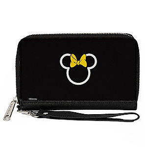 Buckle-Down Women's PU Zip Around Wallet Rectangle-Minnie Mouse, 7.5"x4.5"