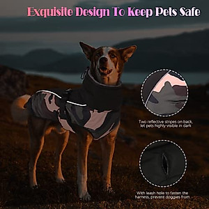 IECOii Extra Warm Dog Coat Reflective Adjustable Dog Jacket Dog Winter Coat with Buckle Fleece Turtleneck Dog Jacket for Cold Weather Soft Winter Coat for Small Medium Extra Large Dogs