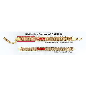GANALUX 18K Gold Plated Bracelet for Women, Elegance Design Link Chain Jewelry Made in Korea (Lace)