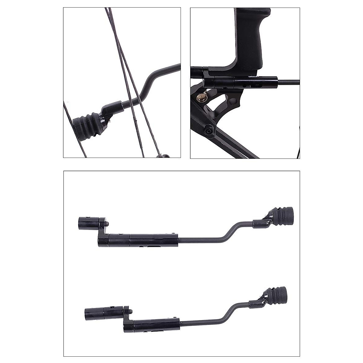 AMEYXGS String Stop Bracket String Decelerator Compound Bow Vibration Balance Stabilizer (Black)