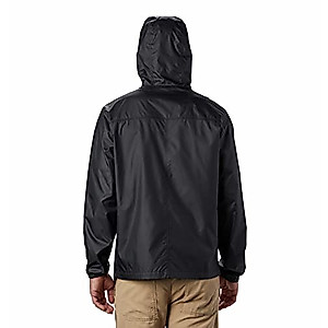 Columbia mens Flashback Windbreaker Jacket, Water Resistant Jacket, Black, Medium US