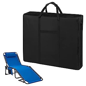 Guisong Folding Lounge Chair Storage Bag, 600D Heavy Duty Carry Bag/Carrying Case for Folding Chaise Lounge Chair for Outdoor-31" x 7" x 24.8"