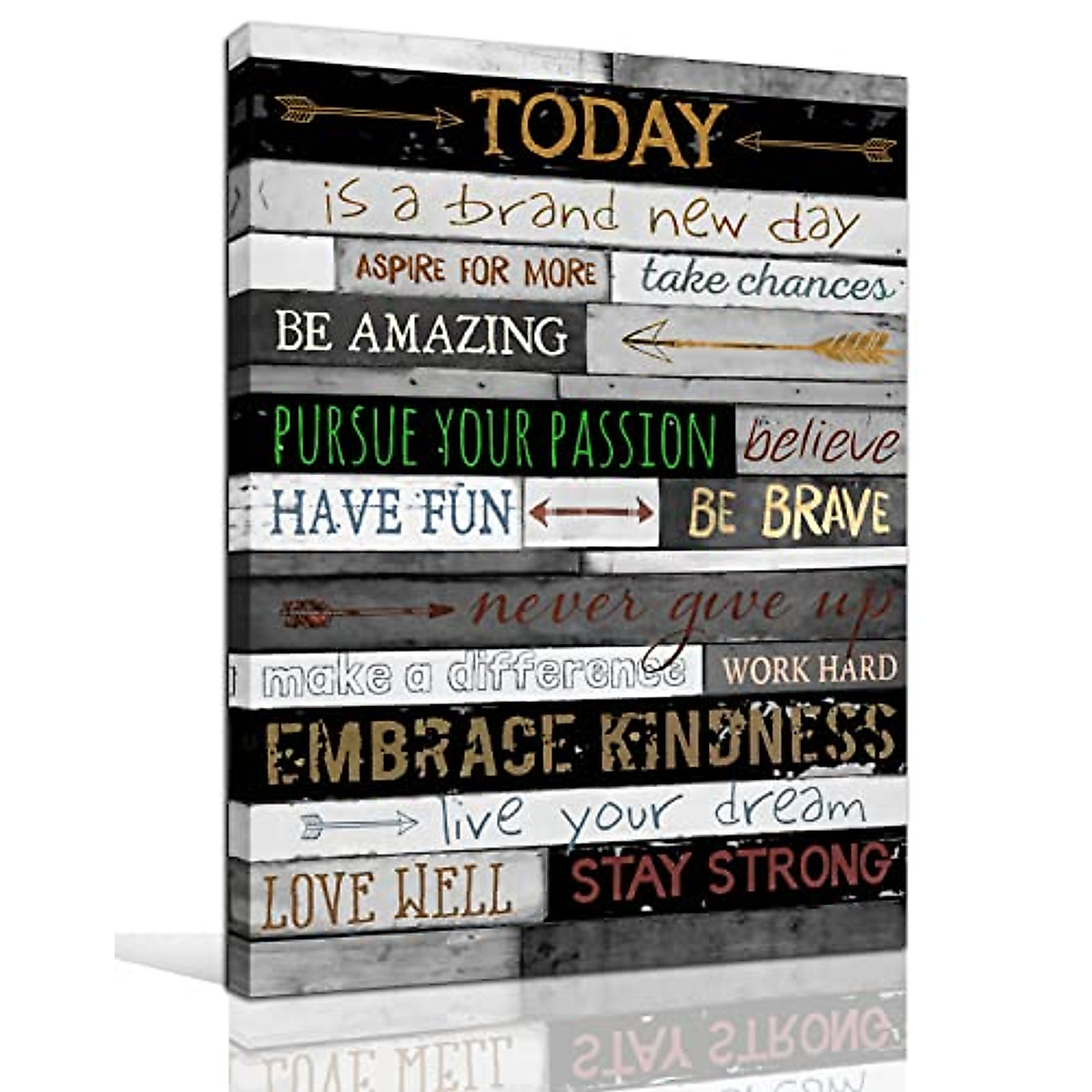 ZHAOSHOP Black and White Wall Art - Motivational Wall Art for Office - Inspirational Wall Decor for Bedroom 16" W x 12" H Stretched and Framed Ready to Hang