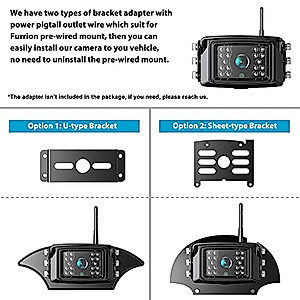 Fookoo 1080P 10" Wireless Backup Camera System, 10" Dual/Quad Split Monitor with Recording, IP69 Waterproof Rear/Front View Cameras, Parking Lines for RV/Truck/Trailer/Van(DW102)