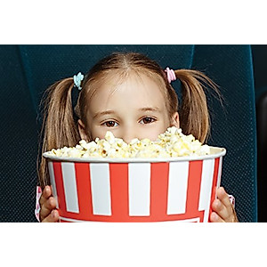 Nostalgia Vintage Table-Top Popcorn Maker, 10 Cups, Hot Air Popcorn Machine with Measuring Cap, Oil Free, White and Red