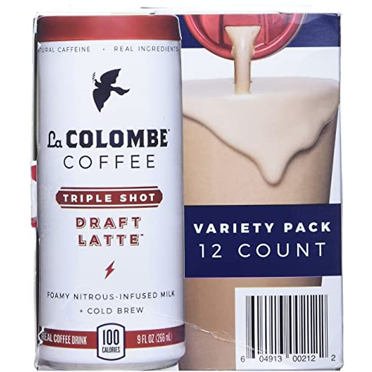 La Colombe Draft Latte Cold-Pressed Espresso Variety 9 oz Can (Mocha/Triple Shot/Vanilla, 12-pack)