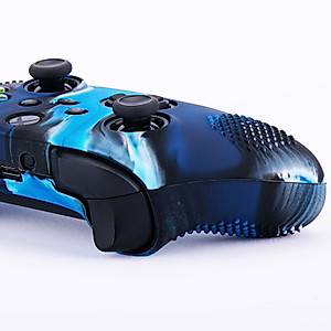 YoRHa Silicone Cover Skin Case for Xbox Series X/S Controller x 1(Camouflage Blue) with Thumb Grips x 10