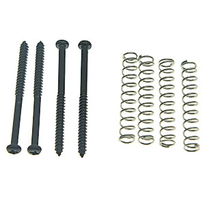 Dopro Pack of 20 Bass Guitar Pickup Mounting Screws Pickup Springs for Precision P Bass or J Bass or P90 Soap Bar Pickups Black