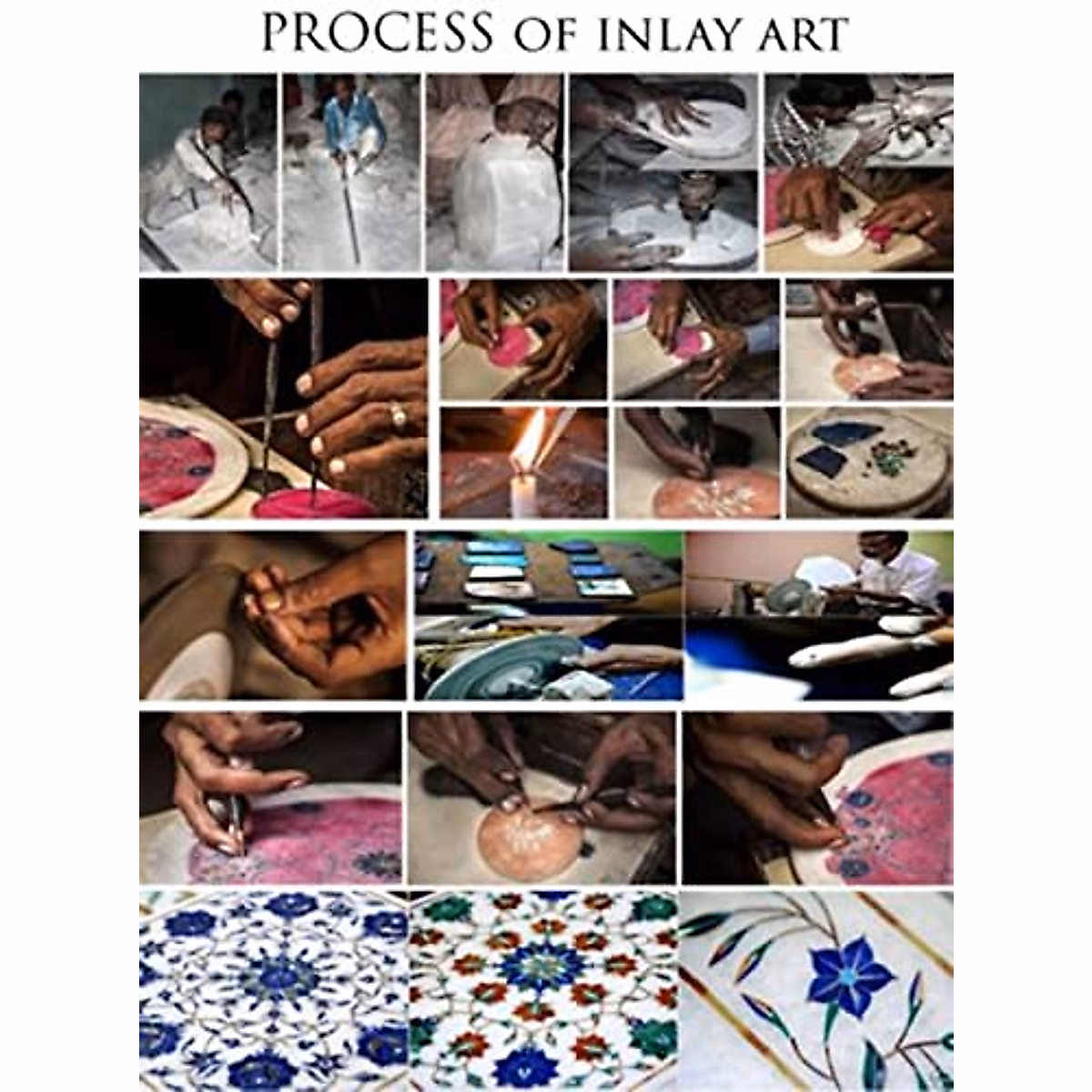 36 x 48 Inches Resin Art with White Quartz Kichen Wall Decor Rectangle Shape Marble Dining Table for Garden Area Decor