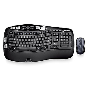Logitech MK550 Wireless Wave Keyboard and Laser Mouse Combo w/ 128-BIT AES Encryption 2.4GHZ USB