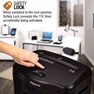 Fellowes Powershred 11C Cross-Cut Shredder, 11-Sheet Capacity