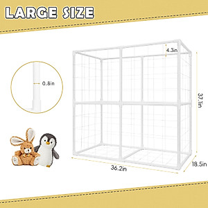 NANANARDOSO Stuffed Animal Storage Holder, Toy Storage Organizer for Plush Toy Holder,Stuffed Animal Zoo Storage Cage for Nursery Playroom Bedroom Toy Organizer