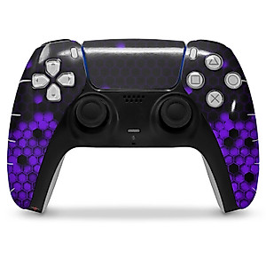 WraptorSkinz Skin Wrap compatible with Sony PS5 DualSense Controller HEX Purple (CONTROLLER NOT INCLUDED)