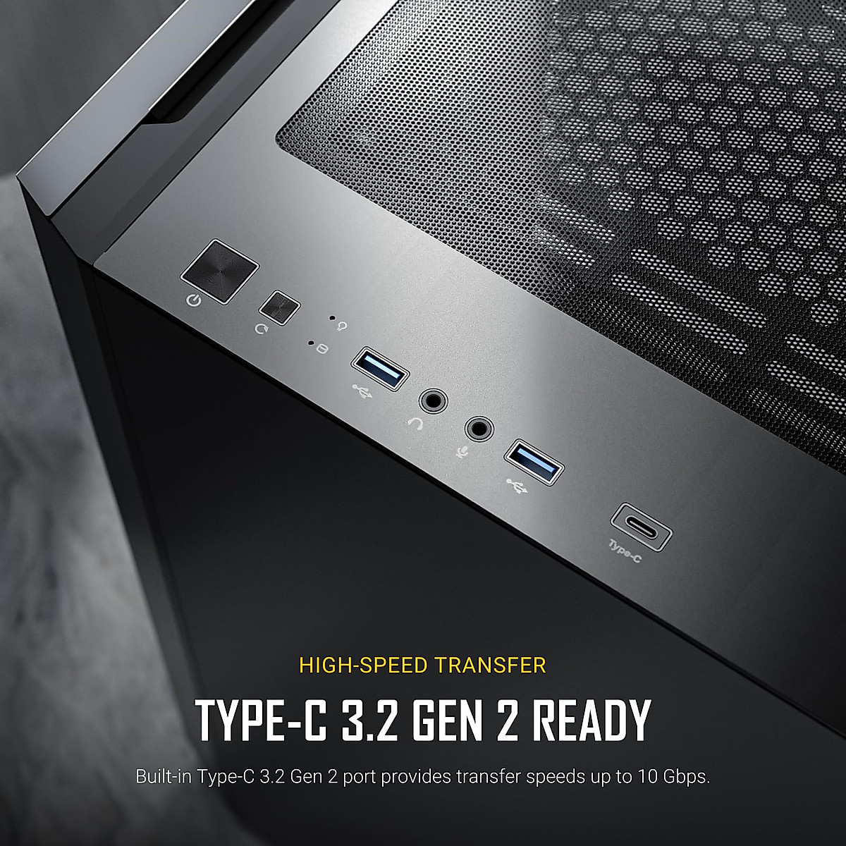Antec Performance Series P20C, Massive Metal Mesh Front Panel, 3 x 120mm PWM Fans, Type-C 3.2 Gen2 Ready, 2 x 360 mm Radiator Simultaneously, GPU Bracket, Mid-Tower E-ATX PC Case