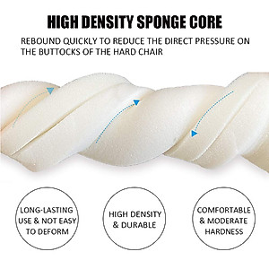 CONRUSER Chair Cushion for Dining Chairs, Non-Slip Kitchen Dining Chair Pads with Ties Corduroy Seat Cushions (Pink)