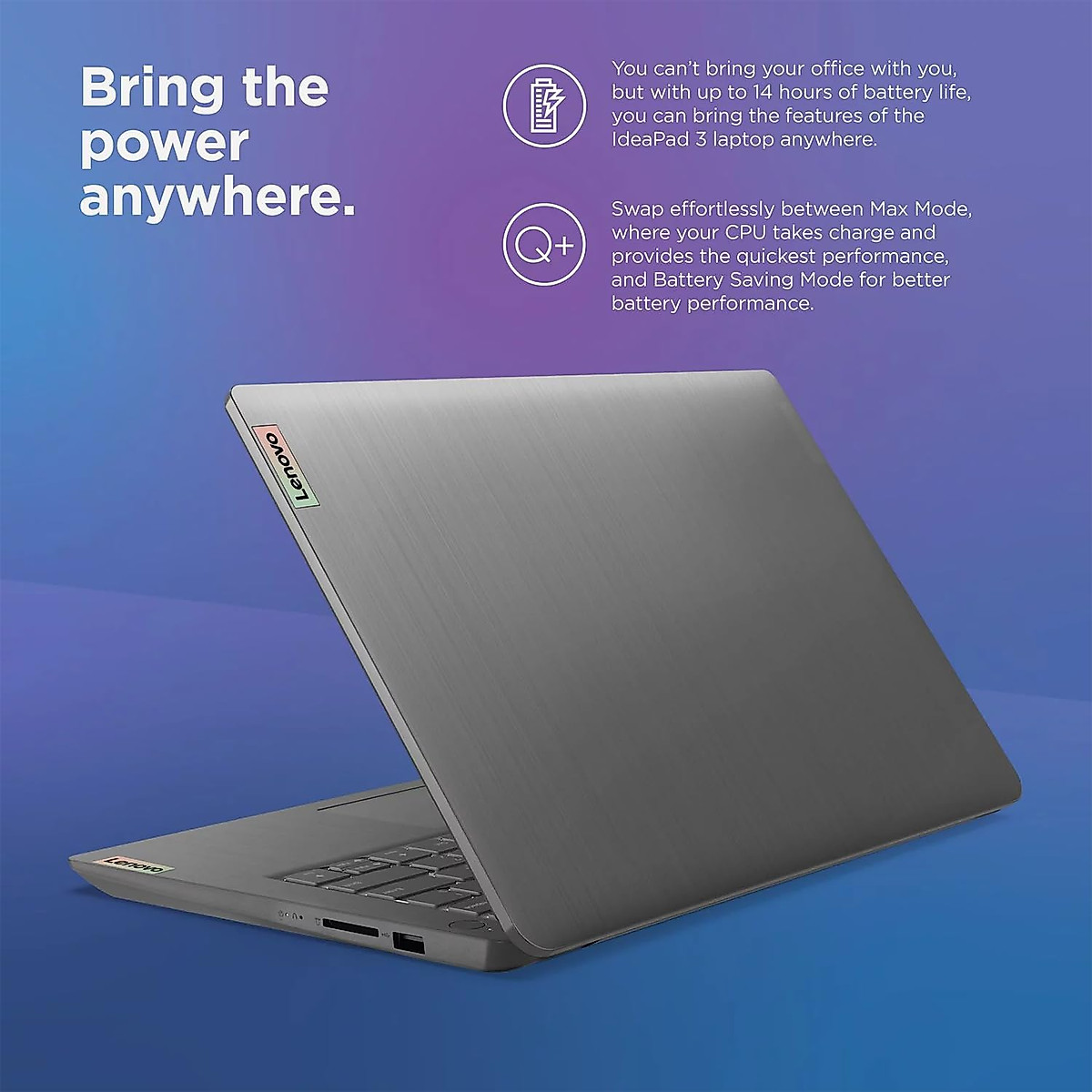 Lenovo IdeaPad Laptop, 14” FHD Display, AMD Ryzen 7 5700U (Beats i7-1265U), 36GB RAM, 2TB SSD, Fingerprint Reader, Backlit Keyboard, Webcam, Wi-Fi 6, HDMI, SD Card Reader, Windows 11, Grey