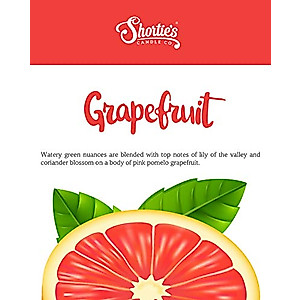 Grapefruit Highly Scented Natural 3 Wick Candle, Essential Fragrance Oils, 100% Soy, Phthalate & Paraben Free, Clean Burning, 14.5 Oz.