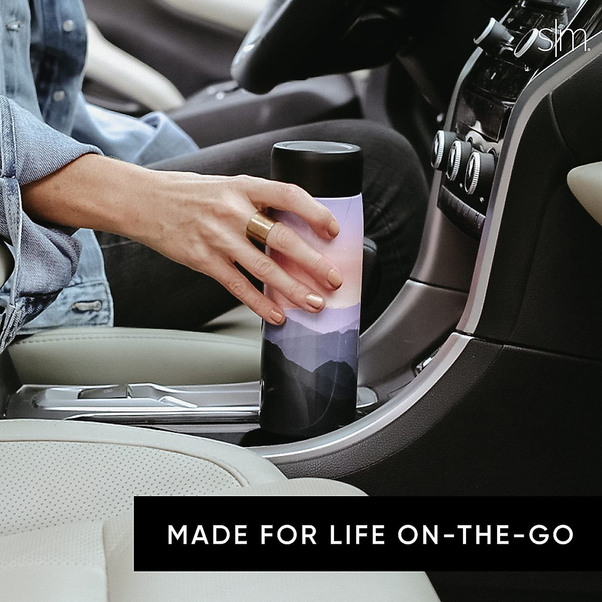 Simple Modern Insulated Thermos Travel Coffee Mug with Snap Flip Lid | Leakproof Reusable Stainless Steel Tumbler Cup | Gifts for Women Men Him Her | Kona Collection | 24oz | Midnight Black