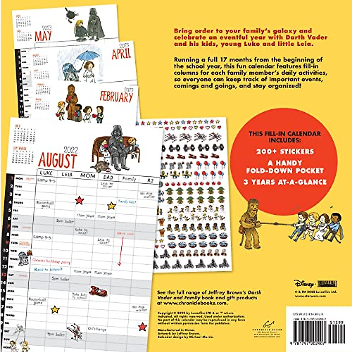 Darth Vader and Family 2023 Family Wall Calendar (Star Wars)