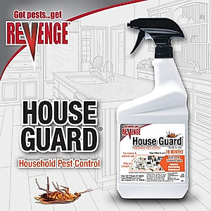 REVENGE House Guard Pest Control, 32 oz Ready-to-Use Spray for Indoors and Outdoors, Long Lasting Treatment