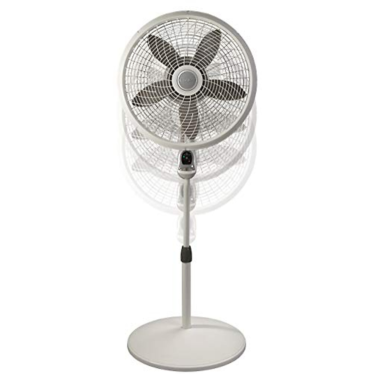 Lasko Cyclone Pedestal Fan, Adjustable Height, Remote Control, Timer, 3 Speeds, for Bedroom, Kitchen, Office and Living Room, 18", White, 1885, Large