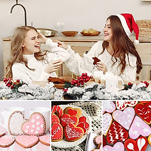 Heart Cookie Cutter for Valentine’s Day, 3 PCS Heart Shape Biscuit Cutter Set with Soft Silicone Heavy Duty Stainless Steel Baking Pastry Set for Decorating in Valentine’s Day, Birthday…