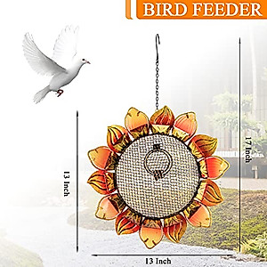 Wild Bird Feeder - Metal Bird Feeders, Sunflower Hanging Bird Feeder, Bird Seeds for Outside Wild Birds Patio & Garden Outdoor Decoration