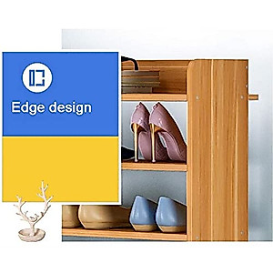 llibnn 8 Tiers Wooden Shoe Storage Shelf Adjustable Shoe Tower Cabinet for Closet Entryway Hallway Easy to Assemble (Color : B) (Color : B)