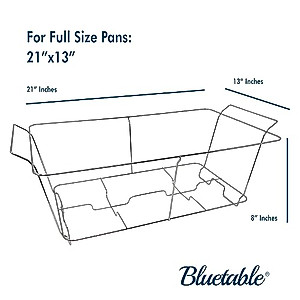 Wire Chafing Racks Food Warmer for Buffet Party – Chafer Aluminum Pan Holder Serving Dish & Tray Rack Food Burner Stand for Foil Pan Disposable for Parties – for Full Size Disposable Pans [6 Pack]