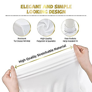 Custom Table Cloth Cover With Logo Personalized Stretch Tablecloth Add Your Customized Photo Picture Fashion Customize With Logo for Birthday Wedding Anniversary Tradeshow Events Decoratio (6FT)