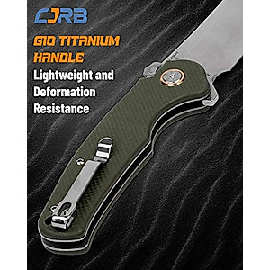 CJRB Crag Green Bundled with Crag Black Great EDC Knife Companion