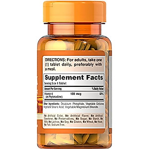 Vitamin K 100 mcg Supports Bone and Joint Health, 100 Count by Puritan's Pride
