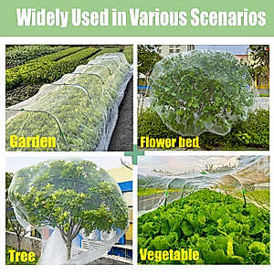 TLSTGO 2 Pack 10X33FT Garden Mesh Netting, Plant Netting for Birds and Animals Garden Netting for Raised Beds Ultra Fine Row Cover Mesh Netting for Vegetables Fruit Trees