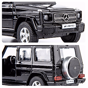 TGRCM-CZ 1/36 Scale G63 Casting Car Model, Zinc Alloy G Wagon Toy Car for Kids, Pull Back Vehicles Toy Car for Toddlers Kids Boys Girls Gift (Black)