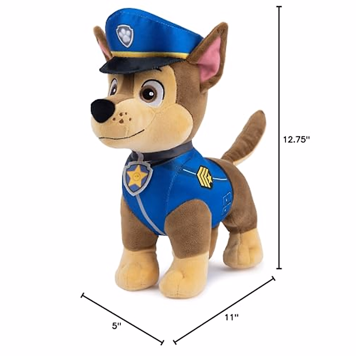 GUND PAW Patrol Chase in Heroic Standing Position, Premium Stuffed Animal for Ages 1 and Up, 12”