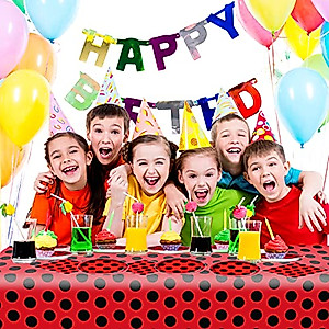 Ladybug Birthday Party Supplies,Ladybug Party Tableware Sets,Birthday Party Decorations for Girls