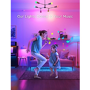 Govee LED Light Bulb Dimmable, Music Sync Color Changing Light Bulbs, A19 7W 60W Equivalent, No Hub Required Multicolor Bluetooth Light Bulbs with App Control for Party Home (Don't Support WiFi/Alexa)