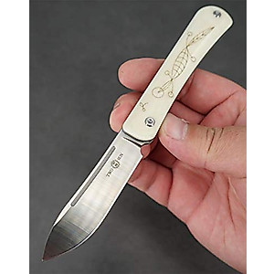 twosun Knives SLIP JOINT M390 Titanium Bone Handle Pocket Folder Knife TS197